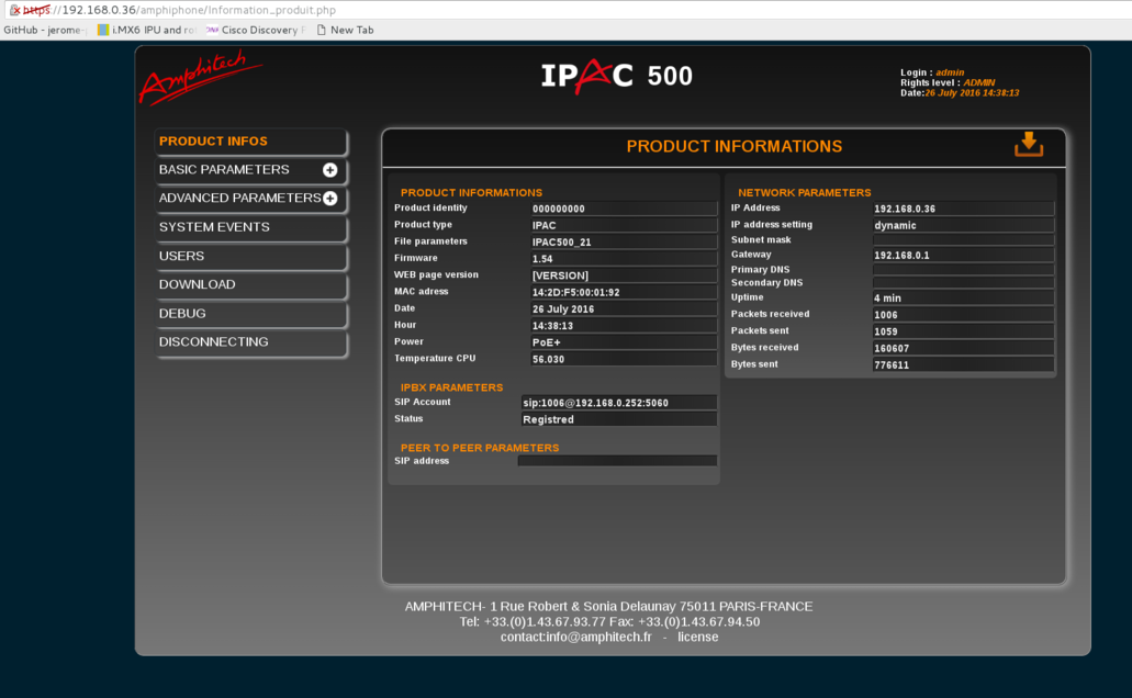 Configuration Grandstream UCM61xx avec IPAC