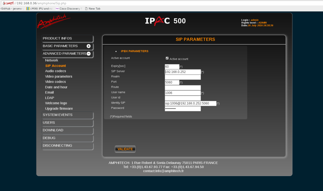 Configuration Grandstream UCM61xx avec IPAC
