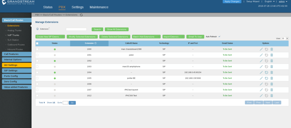 Configuration Grandstream UCM61xx avec IPAC