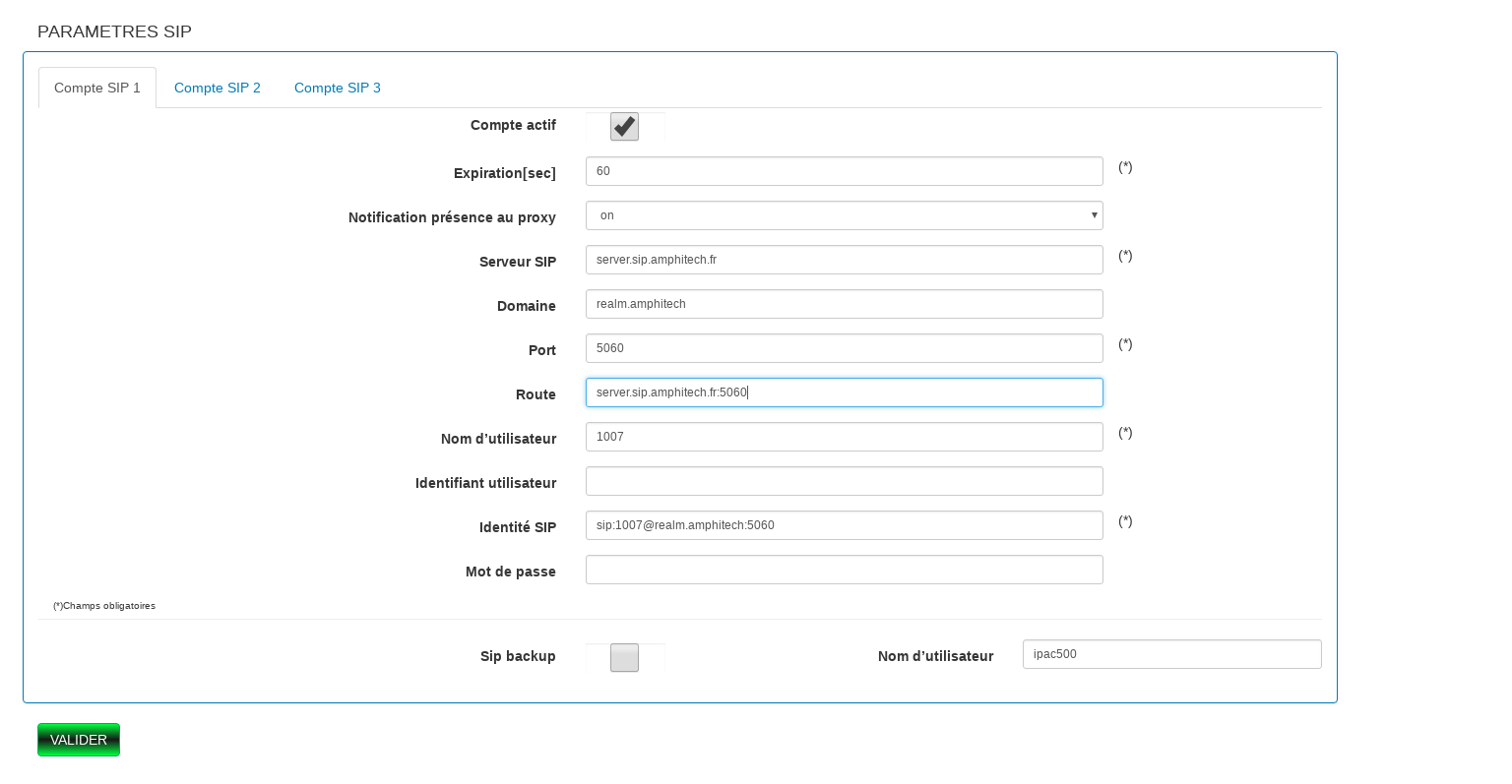 Authentification SIP par domaine (REALM)